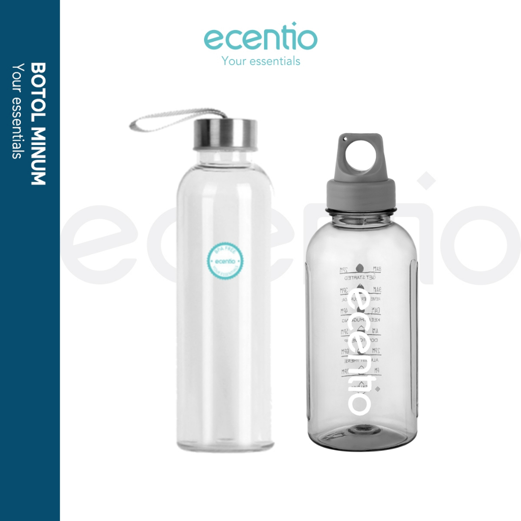 Jual ecentio botol minum 500ml aesthetic Portable tempat minum sport ...