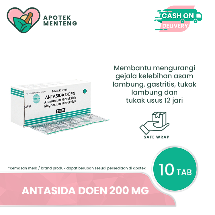 Jual Antasida Doen 200 Mg 10 Tablet - Obat Maag Asam Lambung Nyeri Ulu ...