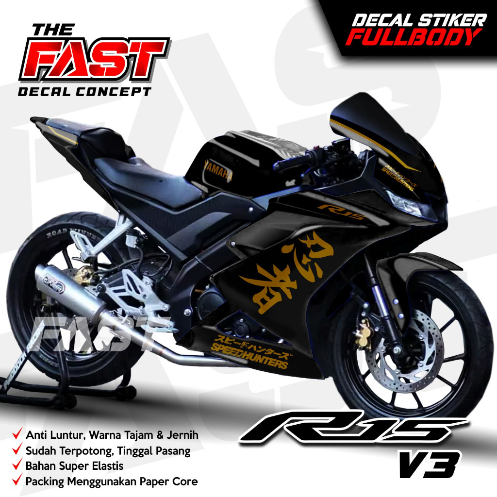 Jual Stiker Decal R15 V3 Full Body - Stiker Striping R15 V3 Fullbody ...