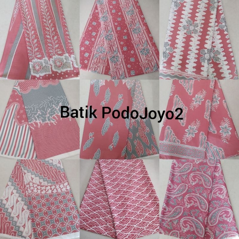 Jual Kain Batik Halus Kain Batik TRR Kain Batik Warna Pink Soft ...