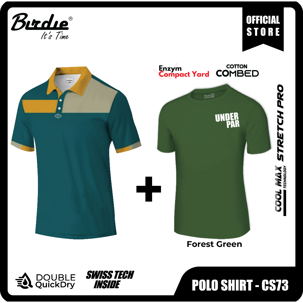 Jual Baju Polo Shirt Male Female Golf Polyester Drifit CoolMax Birdie ...