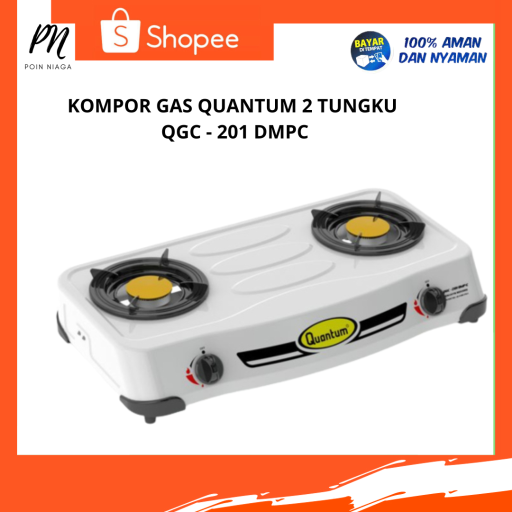 Jual KOMPOR GAS QUANTUM 2 TUNGKU QGC - 201 DMPC | Shopee Indonesia