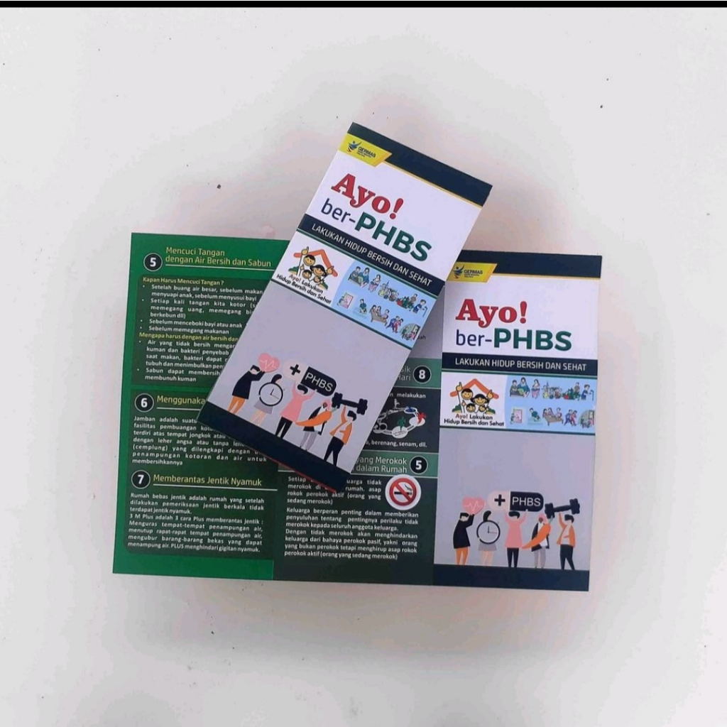 Jual Leaflet / Brosur PHBS Rumah Tangga Brosur Kesehatan, Leaflet ...