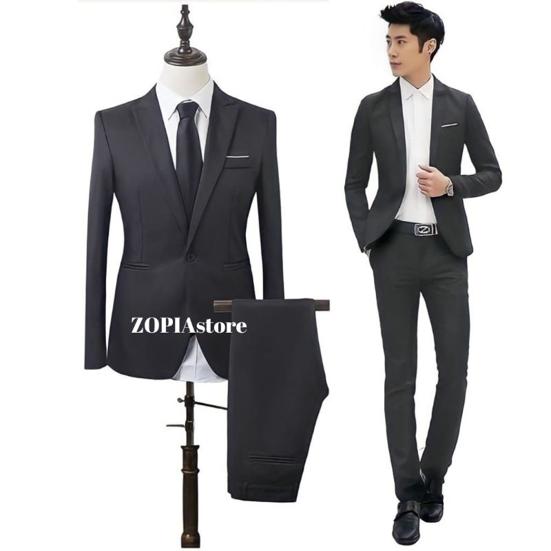 Jual Setelan Jas Pria 2in1 Jas blazer pria jas kerja jas wedding ...