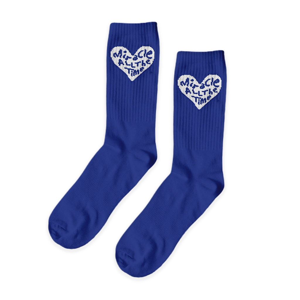 Jual Miracle Mates - All The Time Sock Blue | Shopee Indonesia