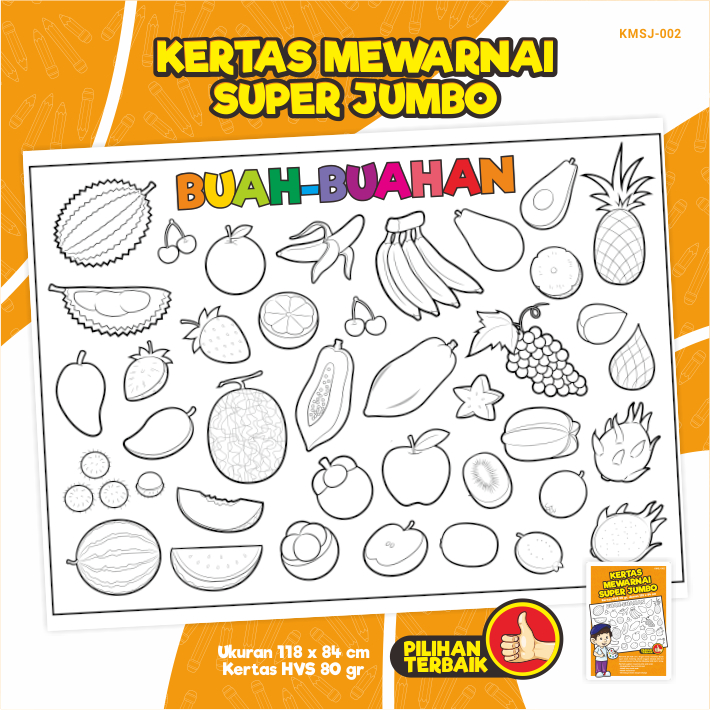 Jual Kertas Mewarnai Super Jumbo Giant Coloring Sheet Poster Doodle