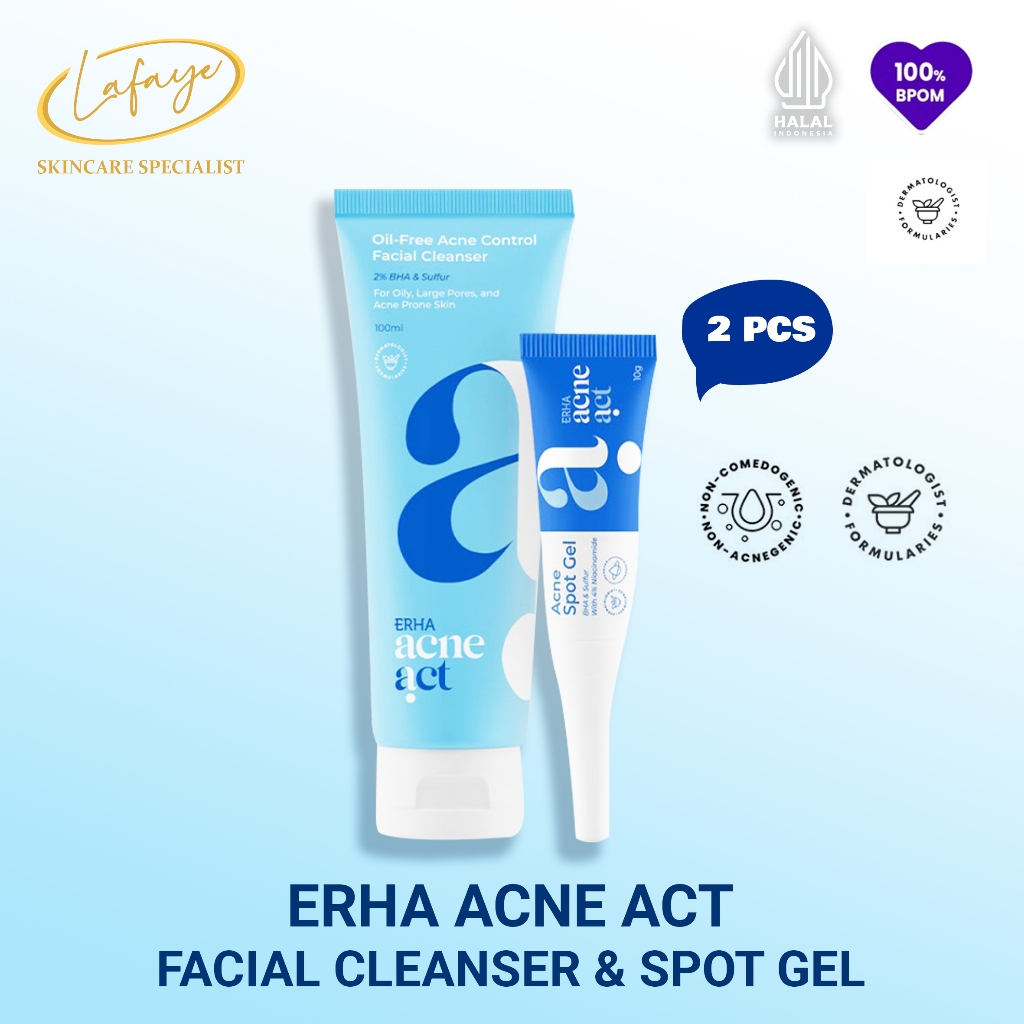 Jual ERHA Acne Spot Gel + Face Wash Wajah Berminyak - Obat totol ...