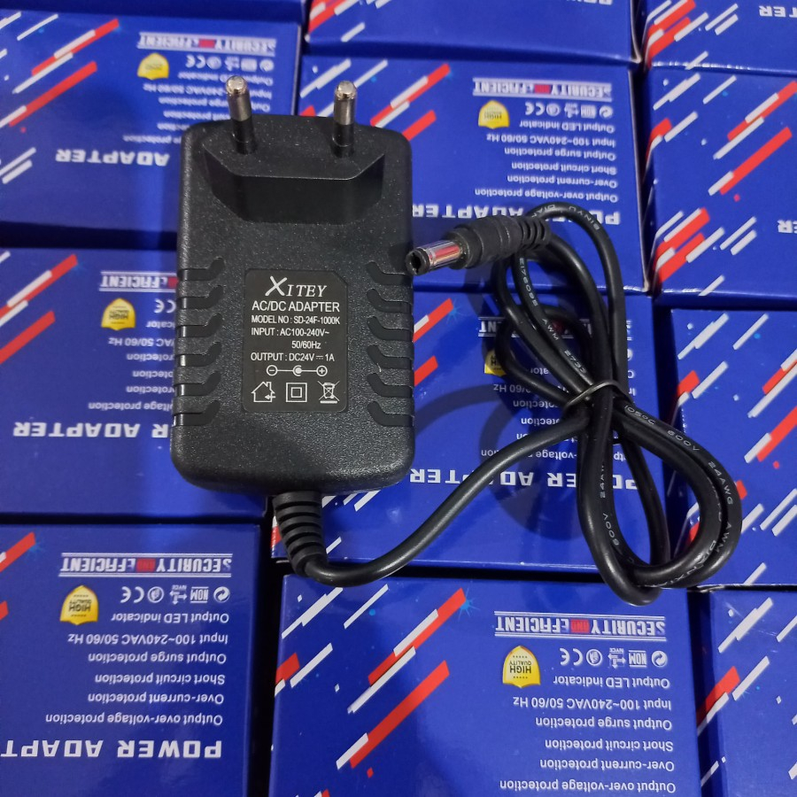 Jual Adaptor Mikrotik 24V 1A Switching Adapter Charger Diameter Jack DC ...