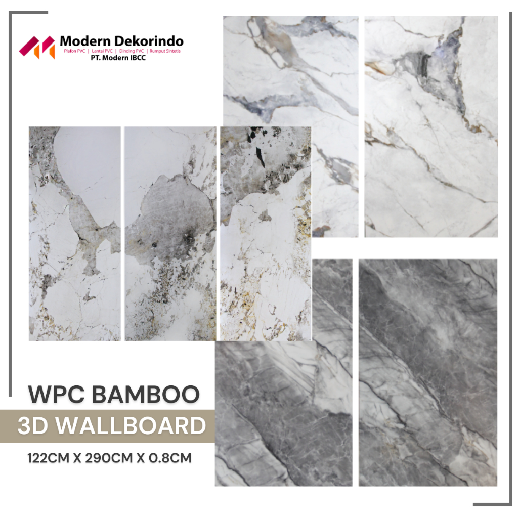 Jual PO WPC 3D Wallboard 122 x 290 x 0.8 cm Panel Dekorasi Dinding ...