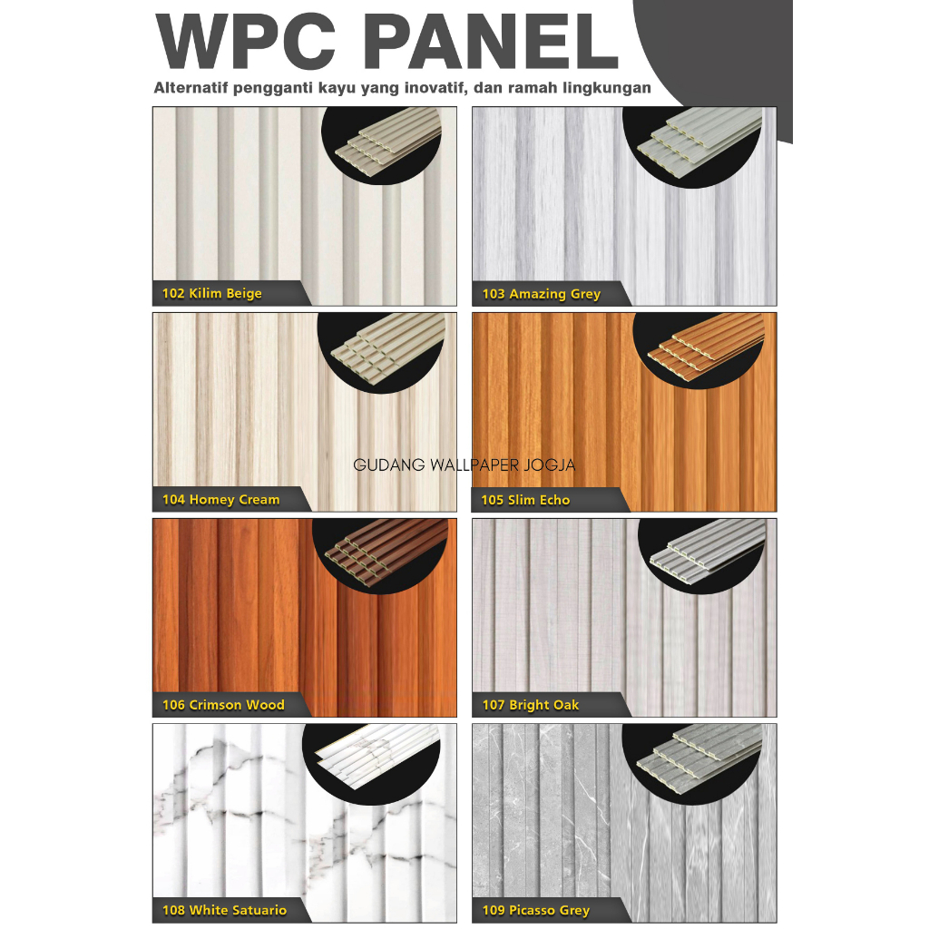 Jual WPC WALL PANEL KAYU PVC MOTIF KAYU UNTUK DINDING 3D PANJANG 1 ...