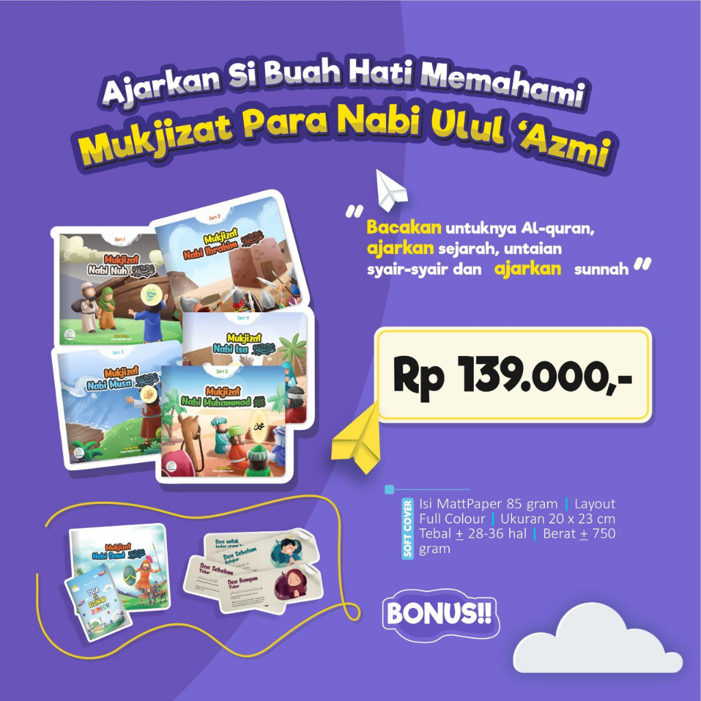 Jual Buku Mukjizat Para Nabi Ulul 'Azmi Banyak Bonus Mukjizat Nabi Daud ...