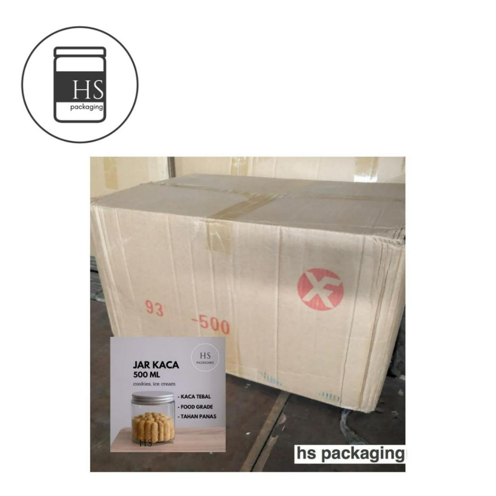 Jual HS PACKAGING - Satu Dus 500ml Toples Kaca | Shopee Indonesia