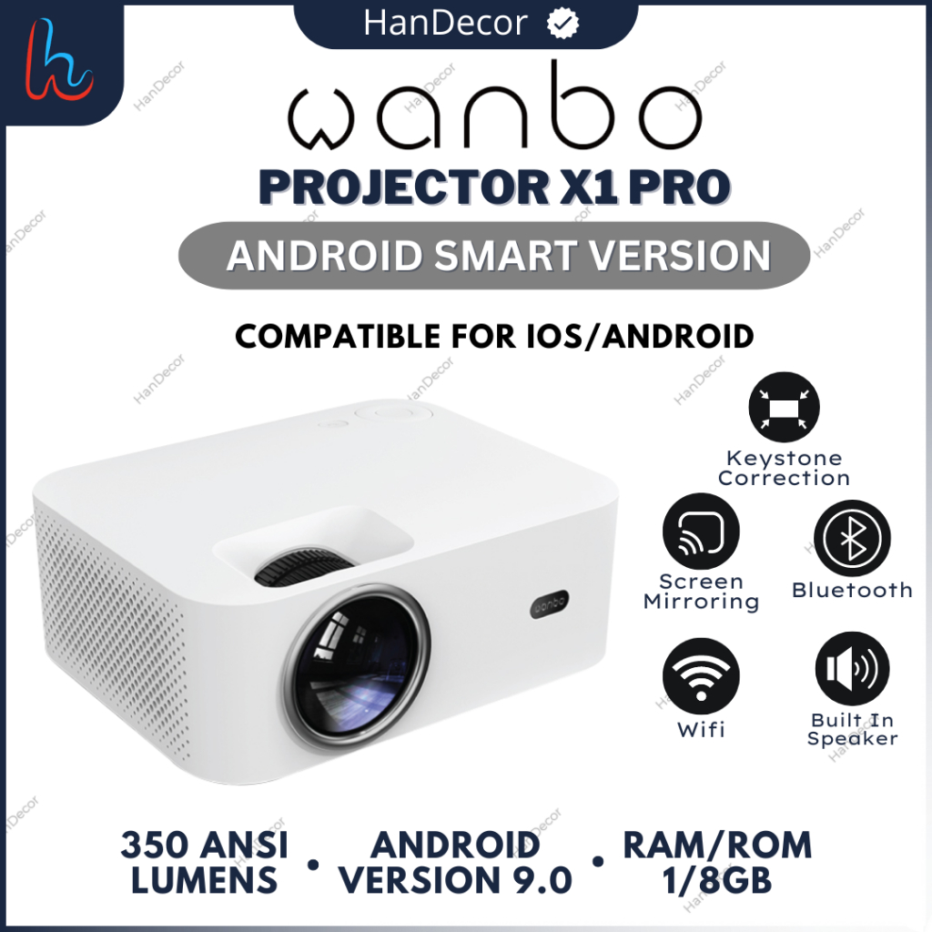 Jual Proyektor Wanbo X1 Pro Android Projector 350ANSI Lumens | Smart ...