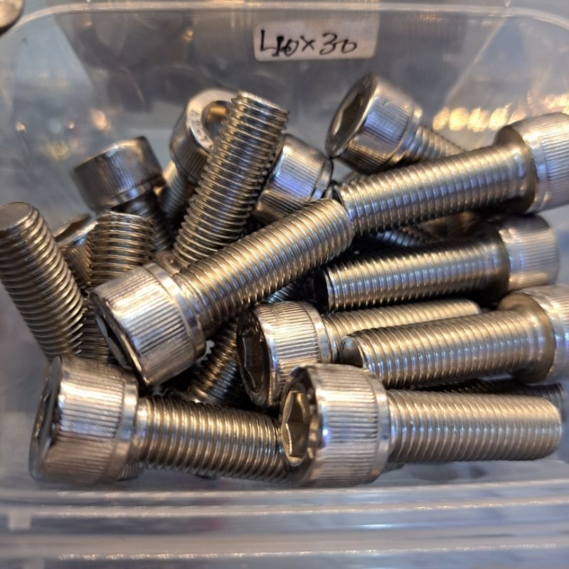 Jual BAUT L STAINLESS M10 X 3.0 BAUT DRAT 14 PANJANG 3 CM (1pcs) | Shopee Indonesia