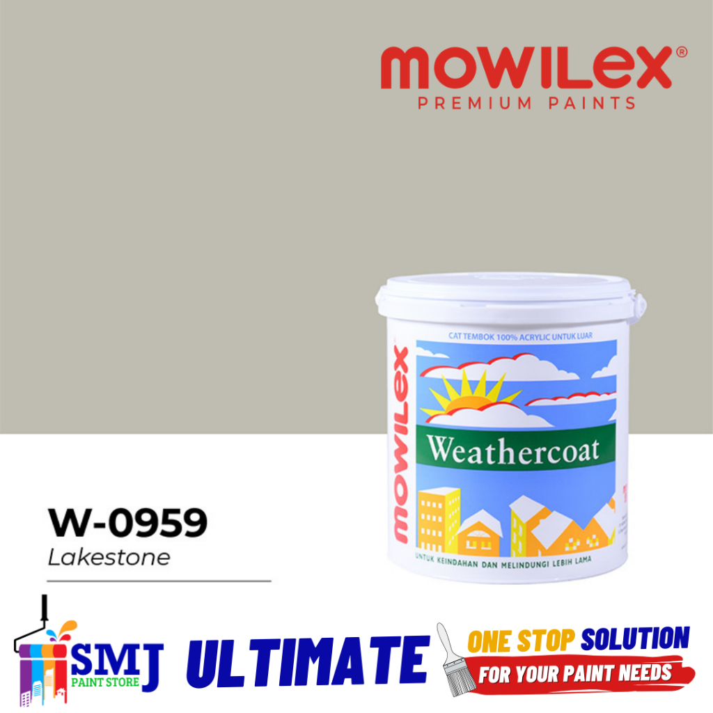 Jual Cat Tembok Eksterior MOWILEX WEATHERCOAT W 0959 Lakestone 2,5L ...