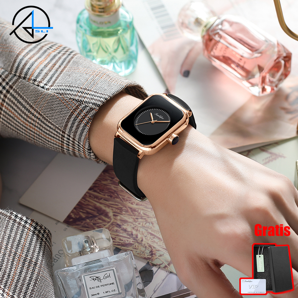 Jual Sunlifex Jam Tangan Wanita Anti Air Kuarsa Tali Silikon Jam Wanita ...