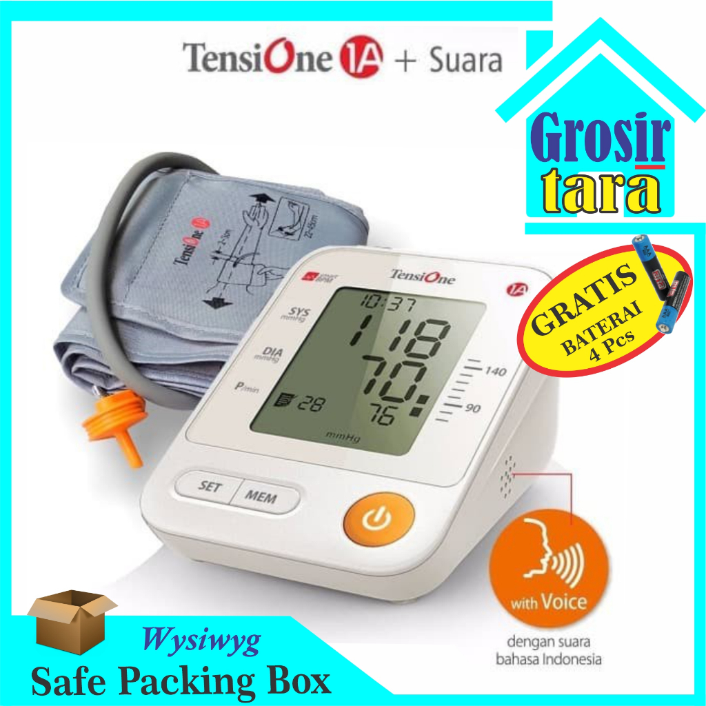 Jual TENSIMETER DIGITAL LENGAN OneMed DENGAN SUARA TensiOne 1A +Adaptor ...