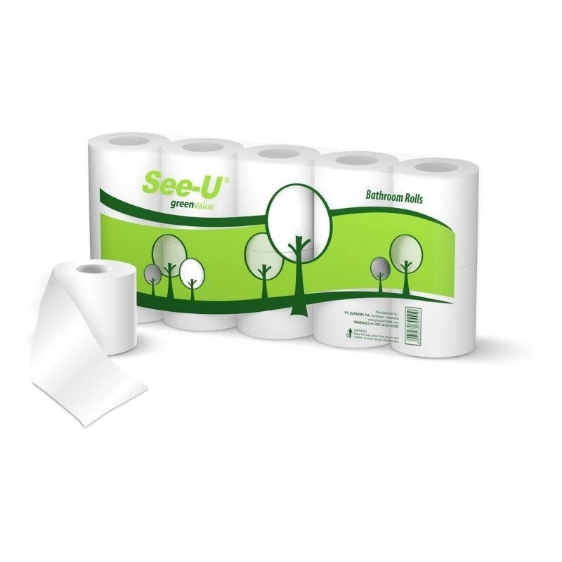 Jual | 10ROLL | Tisu Tissue Toilet Roll SEE-U Green Value Core Non ...