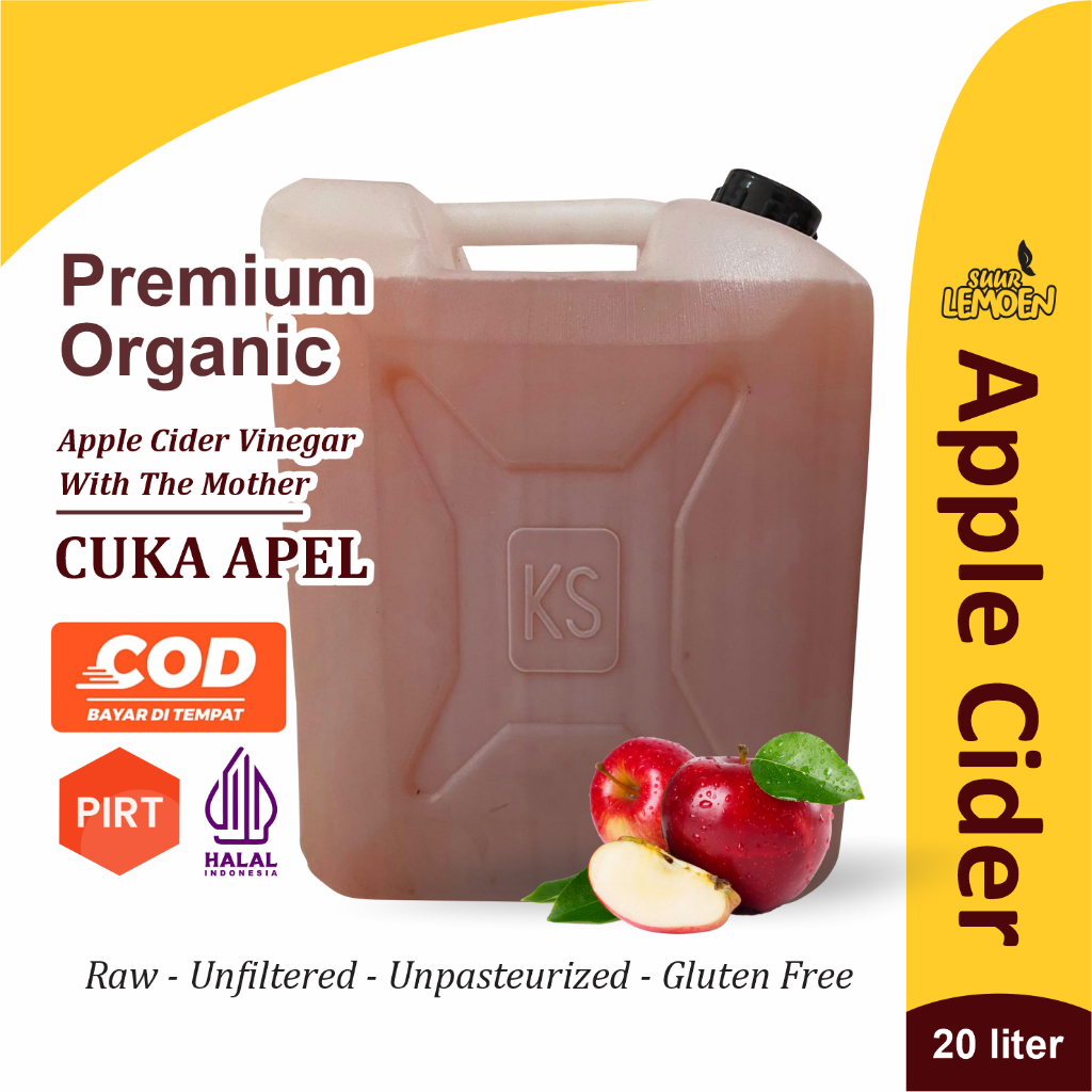 Jual CUKA APEL Apple Cider Vinegar | Premium CUKA APEL Organik With The ...