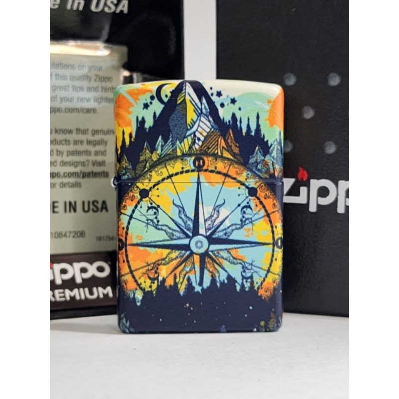 Jual Zippo Original Compass Design 4 Sides 540 Color 49805 | Shopee ...