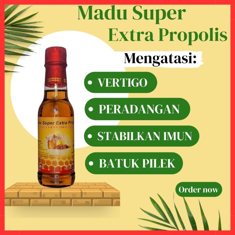Jual Obat Vertigo Peradangan Batuk Asma Ampuh Madu Super Extra Propolis ...