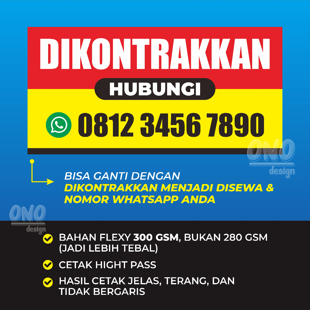 Jual BANNER DIKONTRAKAN / BANNER SPANDUK / BANNER DIKONTRAKAN BAHAN ...