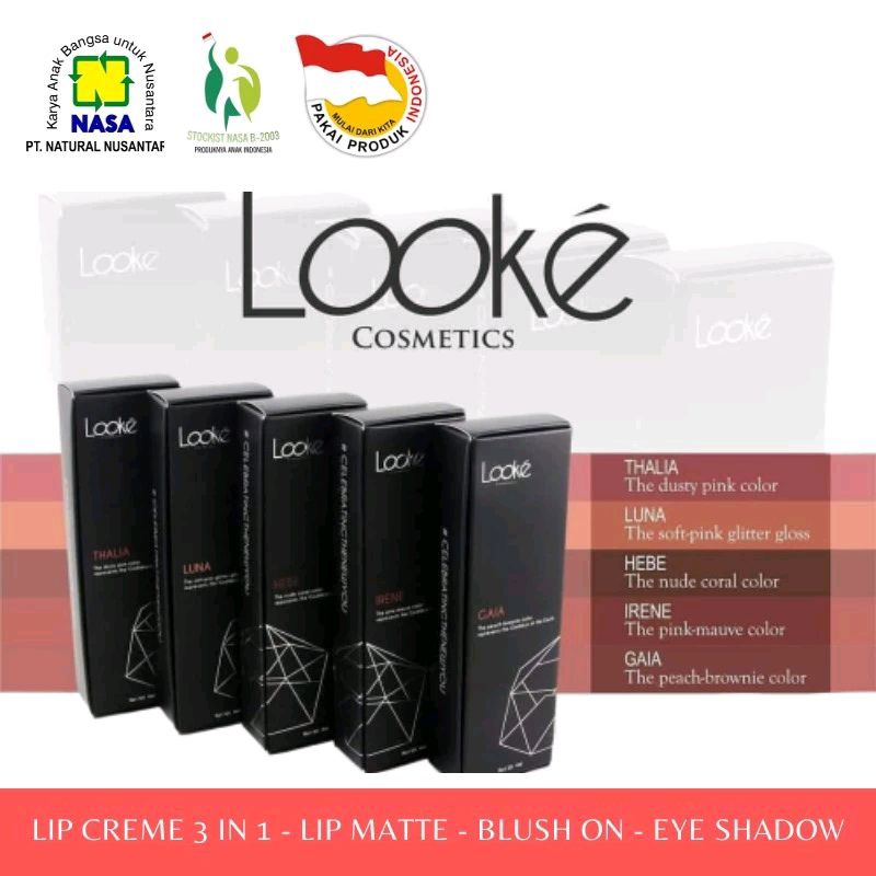 Jual Holy Lip Creme LOOKE 3 in 1 | Shopee Indonesia