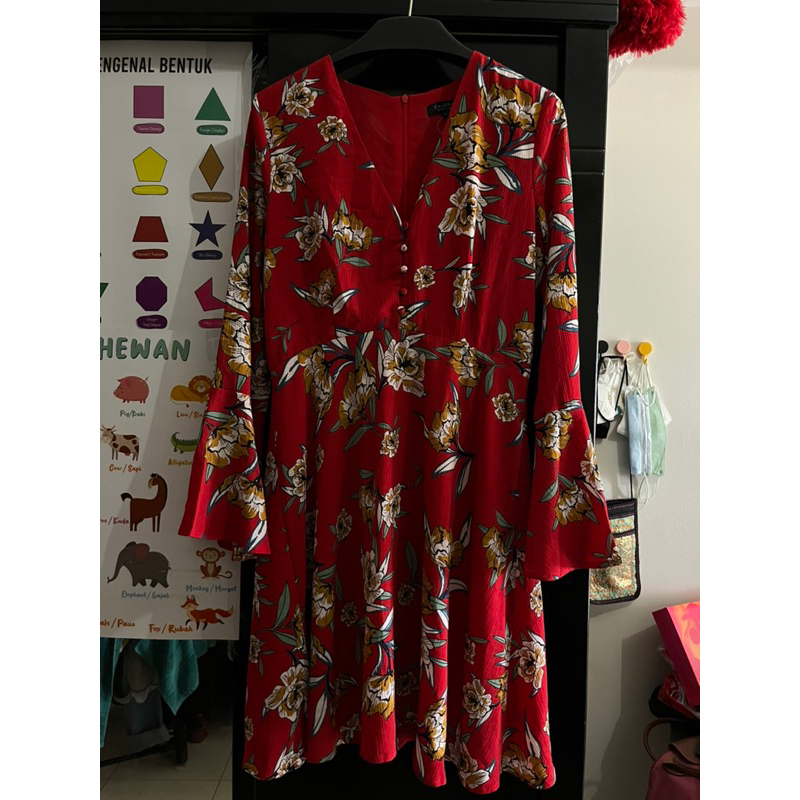Jual NEW dress zalora/dress merah/dress bunga bunga/dress pantai/dress ...