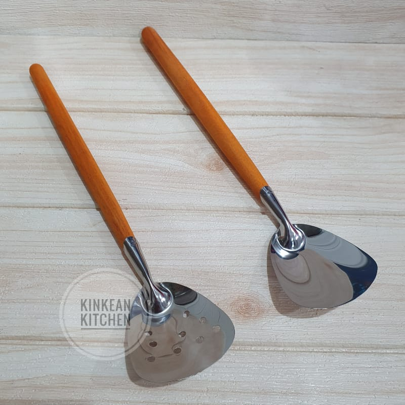 Jual SPATULA STAINLES GAGANG KAYU / SODET JAWA / SUSUK MASAK | Shopee ...