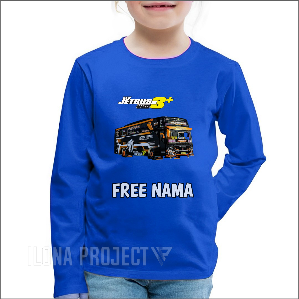 Jual Baju Kaos Anak Lengan Panjang Gambar Bus Kids Panda Unisex Free Cetak Nama Bahan Cotton ...
