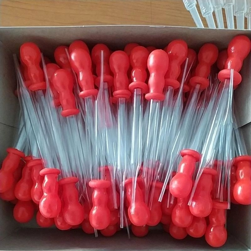 Jual Pipet kaca tetes Laboratorium/pipet tetes panjang kepala merah 15 ...