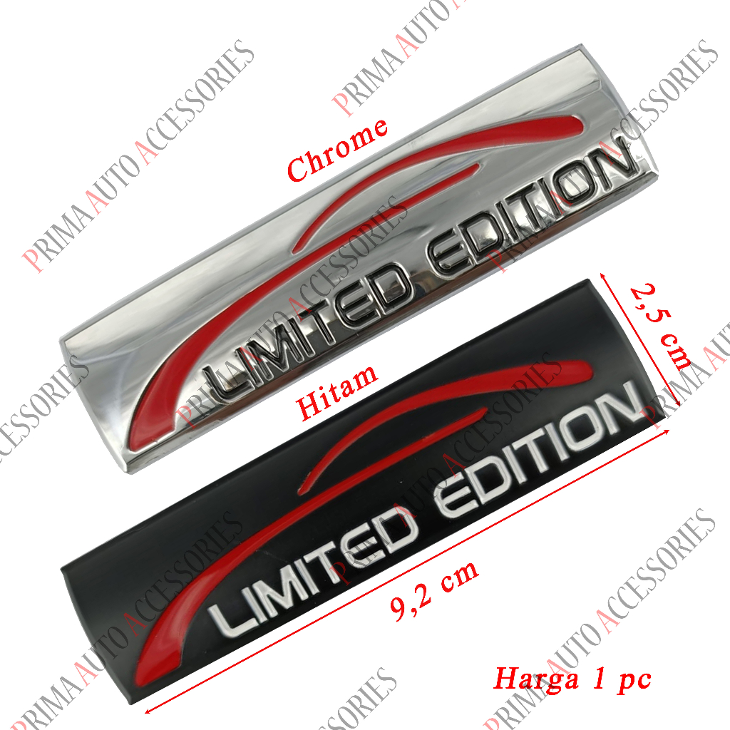 Jual Emblem Mobil 3D Logo Limited Edition Full metal 9,2cm X 2,5 cm ...