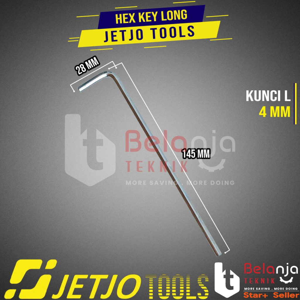 Jual JETJO TOOLS Kunci L Panjang 4MM Hex Key Long Metric 4mm Kunci L 4 ...