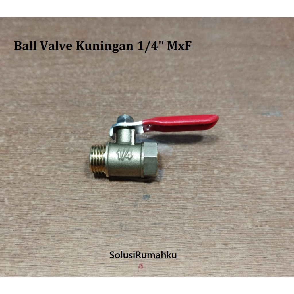 Jual [ JKU ] Ball Valve Kuningan 1/4" MXF DRAT LUAR X DALAM / Stop Kran | Shopee Indonesia