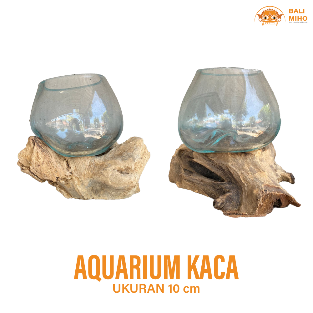 Jual Aquarium Kaca Tiup 10 cm - Aquarium Kaca kayu - Pot bunga Kaca ...