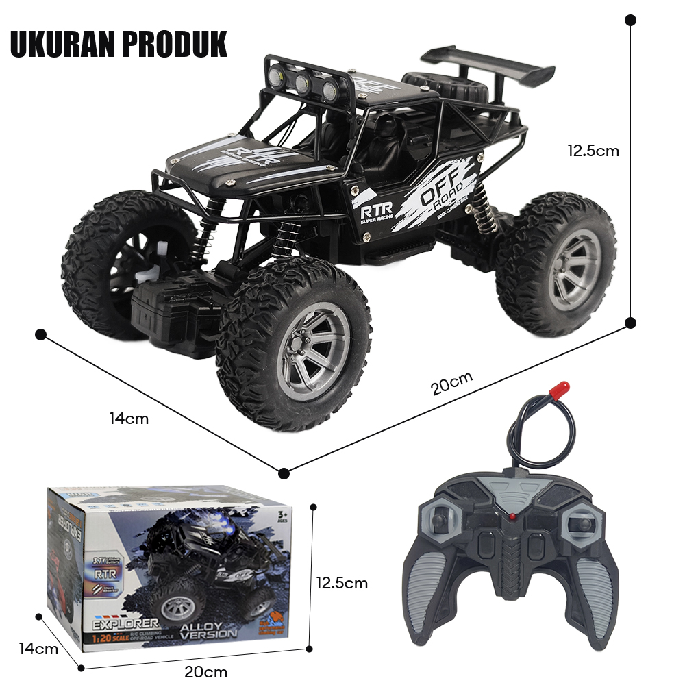 Jual JOJOTOY Mobil Remote Control Alloy Off-Road Car Mainan RC Mobil Climbing Car 2WD Powerful ...