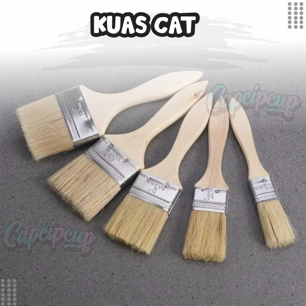 Jual Kuas Cat Cet Besi Dinding Paint Brush Kuas Gagang Kayu Serbaguna ...