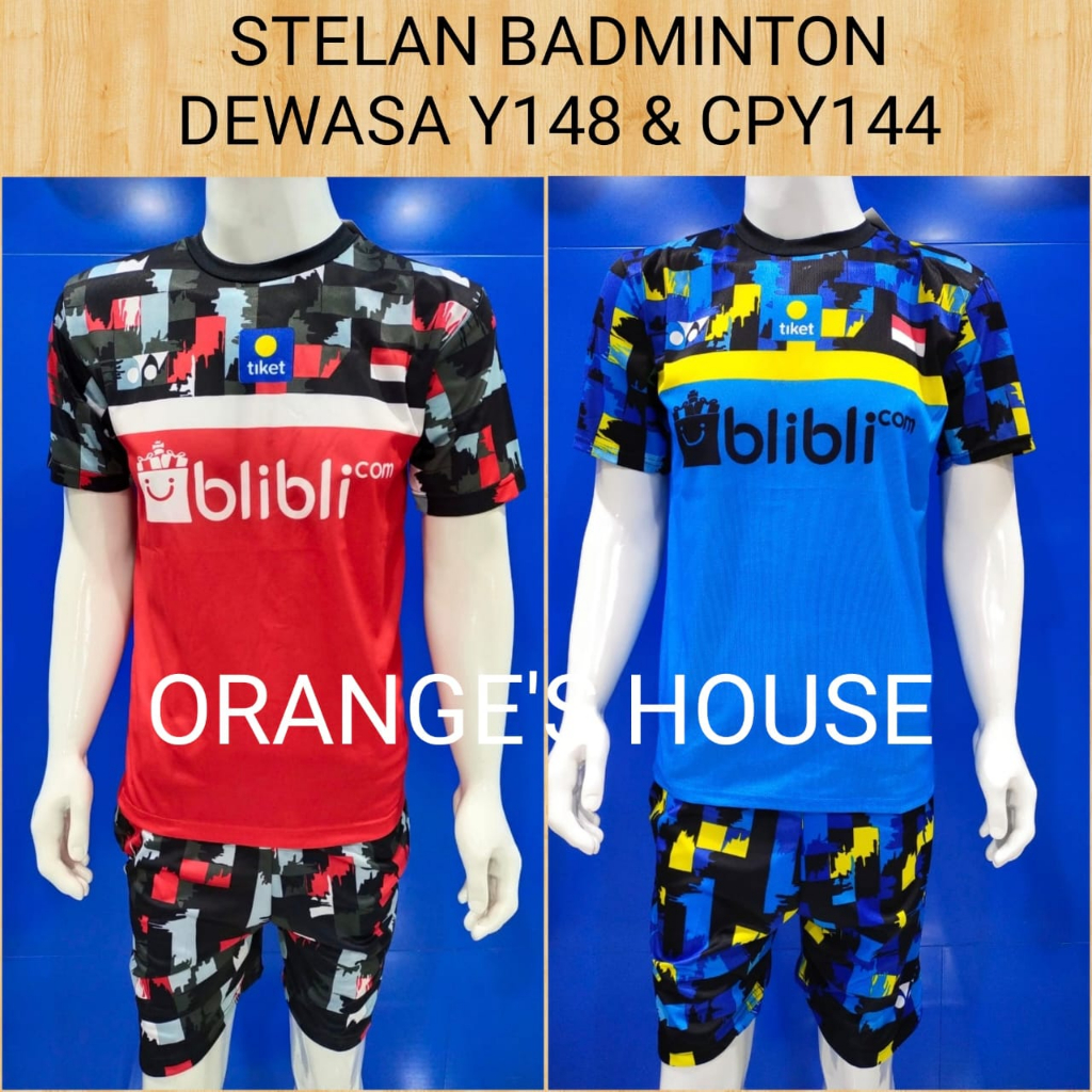 Jual STELAN KAOS BADMINTON DEWASA/JERSEY OLAHRAGA BULUTANGKIS Y148 ...