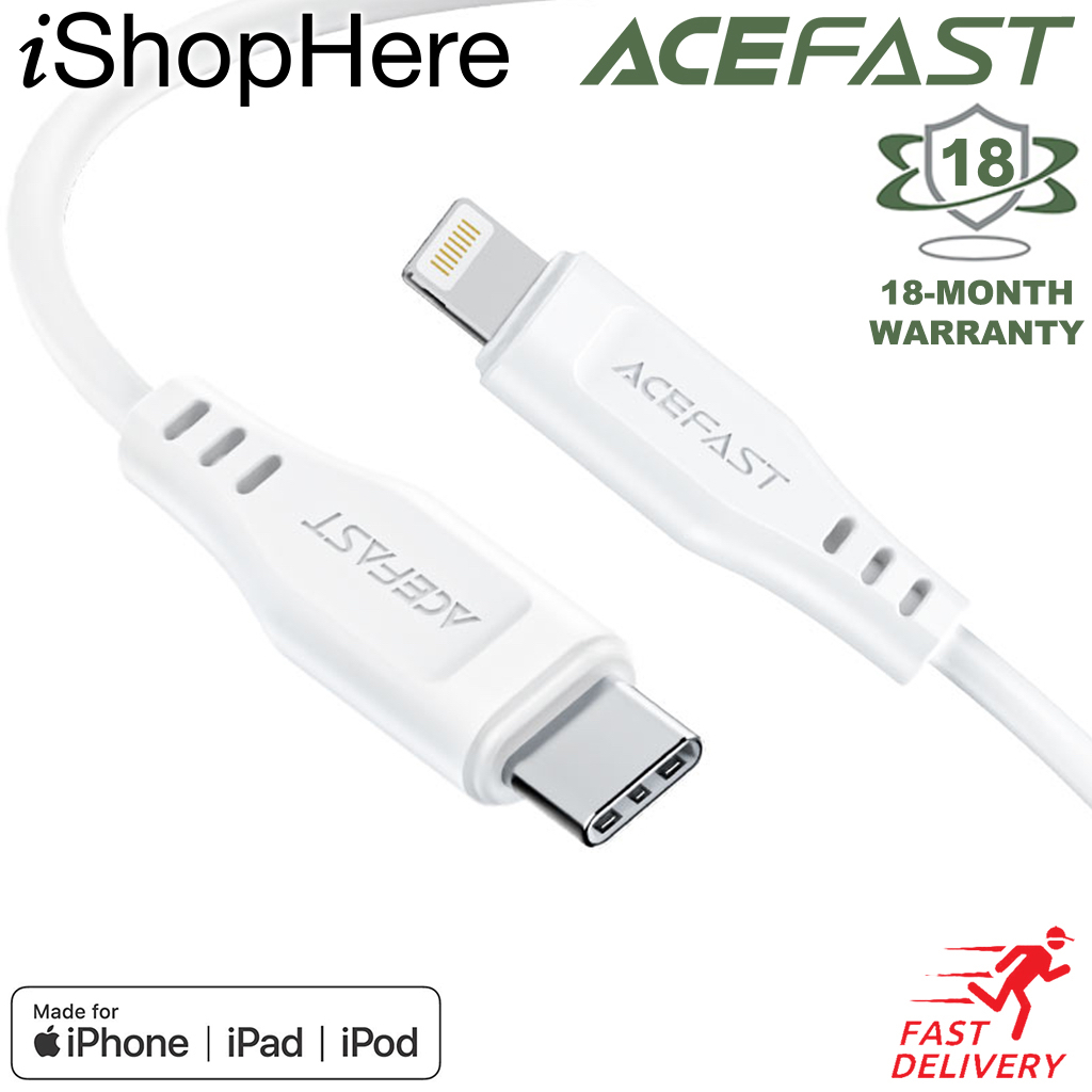 Jual Kabel Charger iPhone Acefast 30W MFi USB-C to Lightning 1.2M C3-01 ...