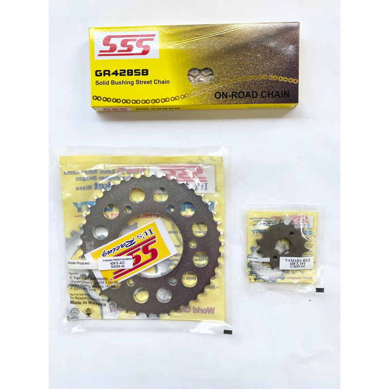 Jual Gear Set SSS 428 All Vixion / Byson / Mx King / NVA / NVL | Shopee ...