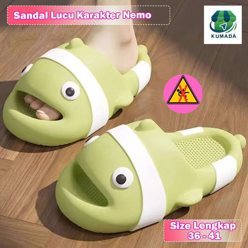 Jual KUMADA Sandal Wanita Bentuk Ikan Nemo Lucu Baru Dalam Ruangan ...