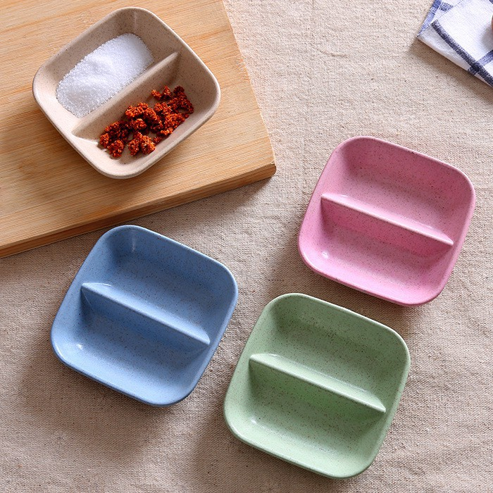 Jual LIOLIO Piring Saus Sambal Kecap 2 Sekat Tebal Piring Multifungsi 2 ...