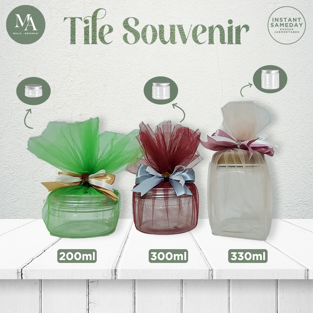 Jual Kain Tile Pembungkus Toples Souvenir Tulle Kaku Kantong Ukuran 200 ...