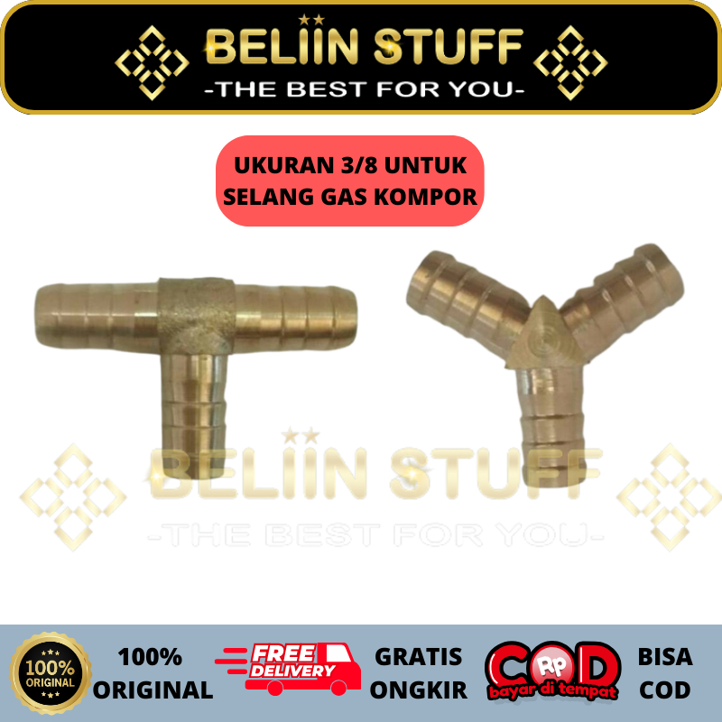 Jual Napel/ Nepel sambungan selang T/Y cabang 3 untuk selang gas kompor ...