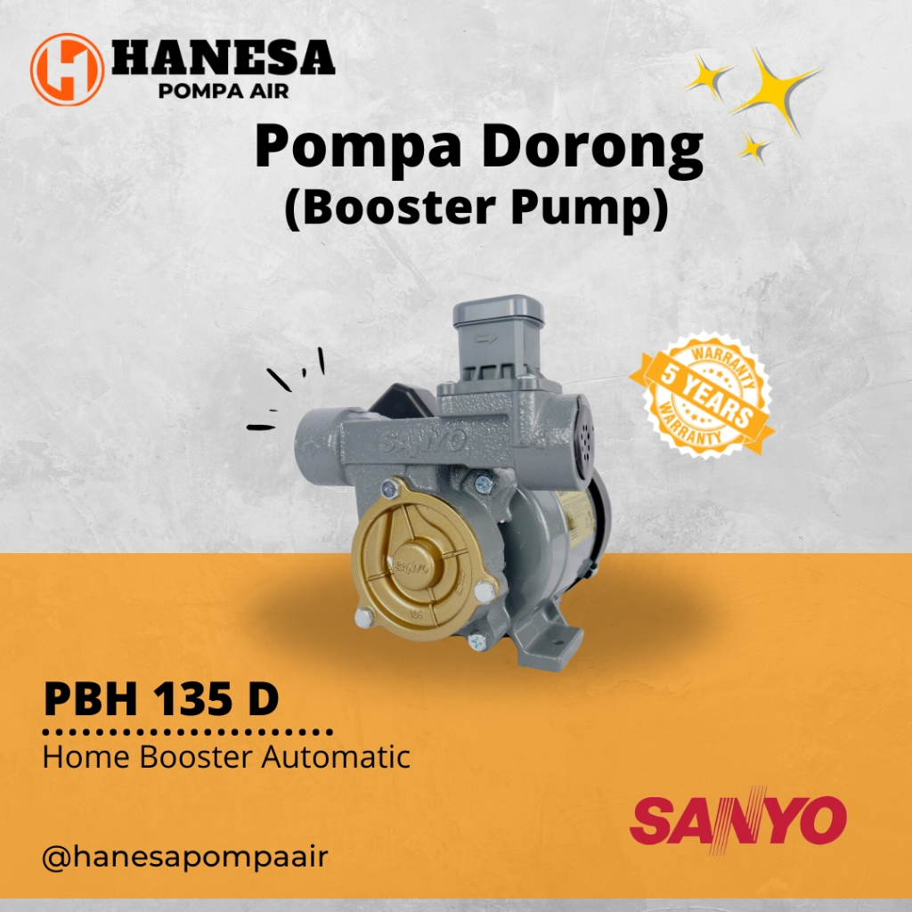 Jual Sanyo PBH 135 D Pompa Pendorong Otomatis / Automatic Booster Pump ...
