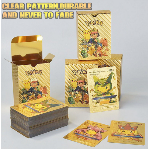 Jual 55/10pcs Kartu Pokemon VStar/EX/VMAX/V Go Pikachu Charizard Emas ...