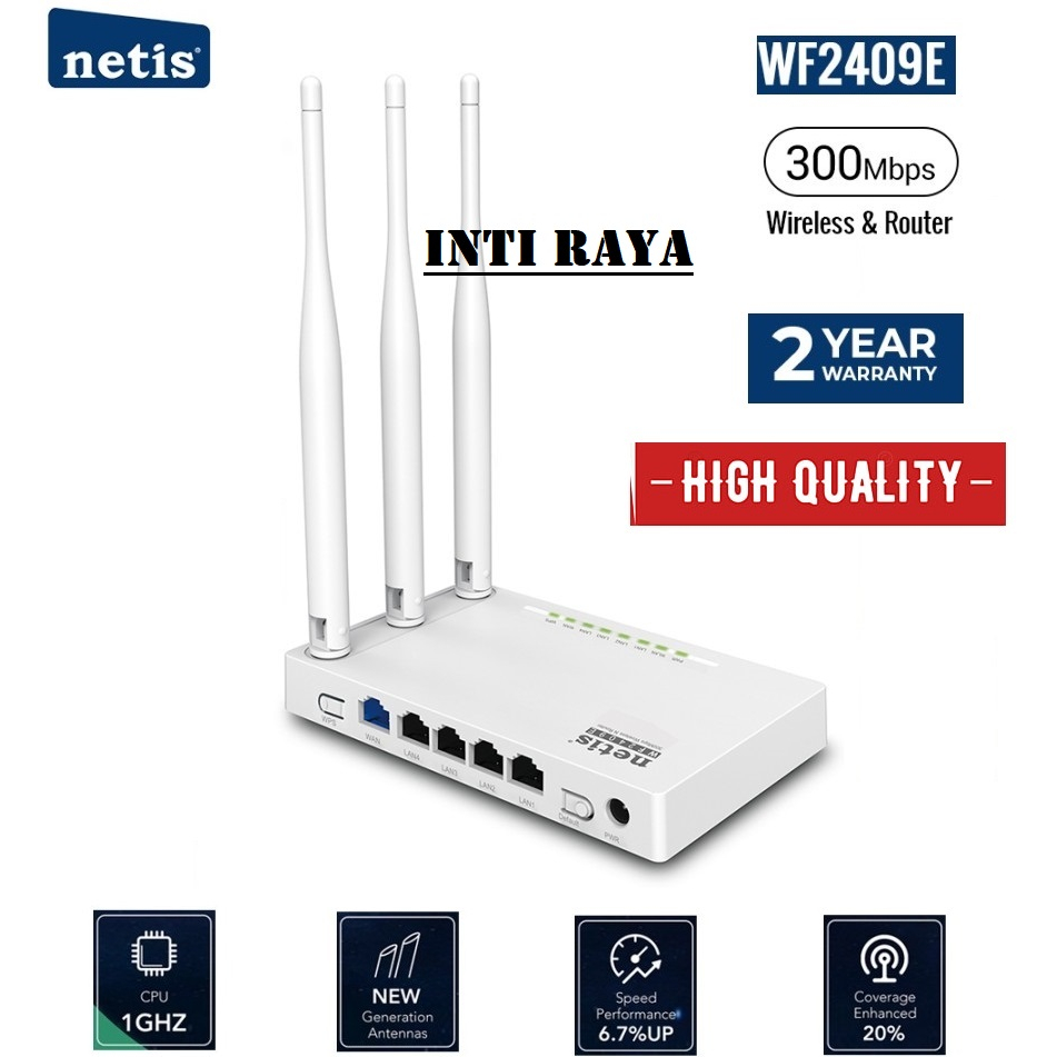Jual NETIS WF2409E 300Mbps Smart Wireless Router – 3 Antena | Shopee Indonesia