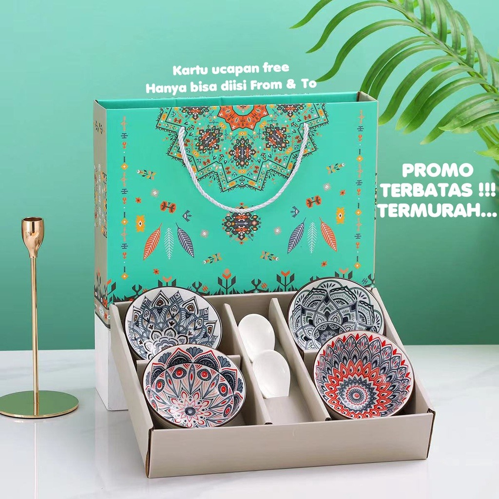 Jual Ideame Mangkok Set Premium Souvenir Mangkok Lebaran Hampers Hari ...