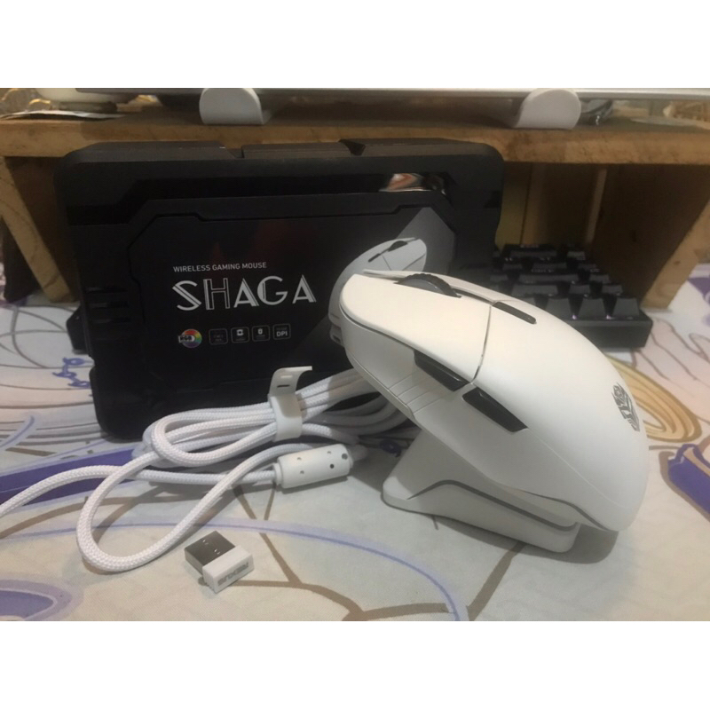 Jual Rexus SHAGA RX 130 Wireless Gaming Mouse White | Shopee Indonesia
