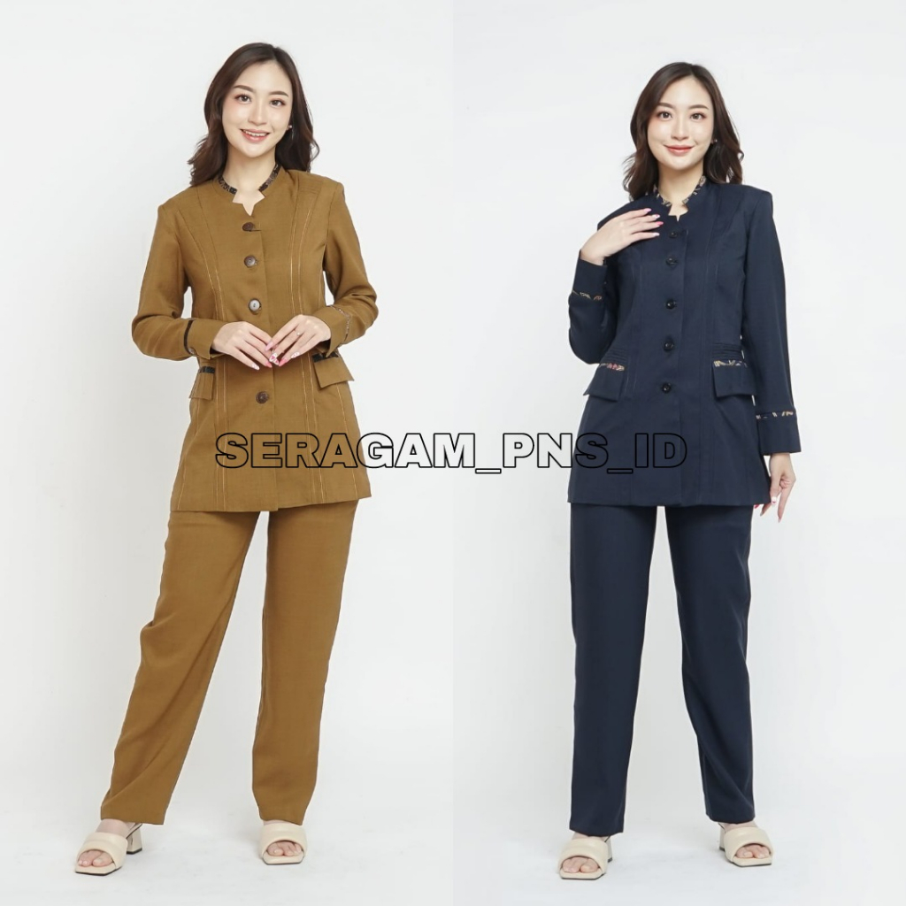 Jual Setelan Blazer PNS ASN Seragam PNS Pemda Baju Dinas Setelan Jas PDH Wanita - 5002 Pemda ...